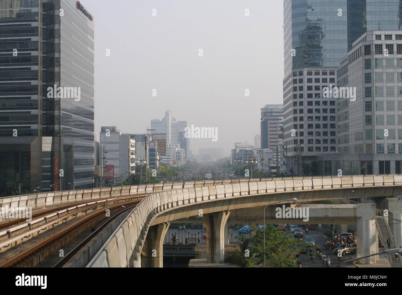 BTS Skytrain in central Bangkok, The Bangkok Mass Transit System ...