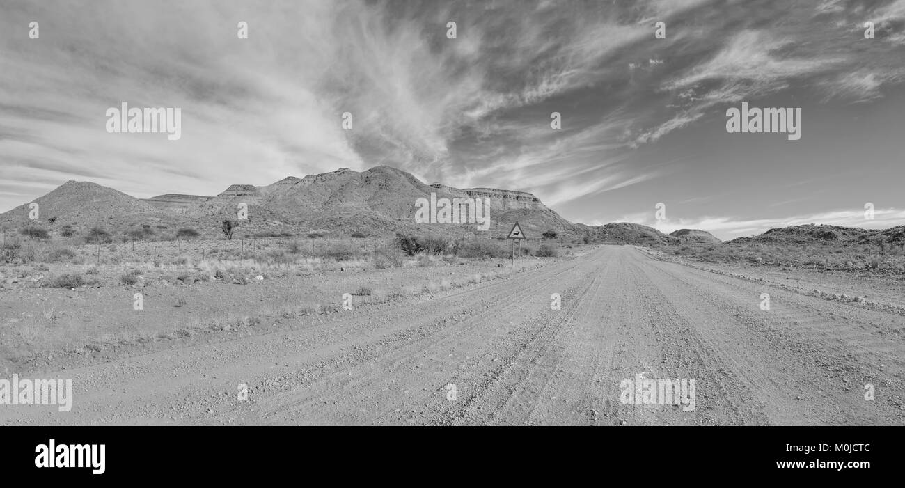 A wide open desert landscape in Namibia Stock Photo - Alamy