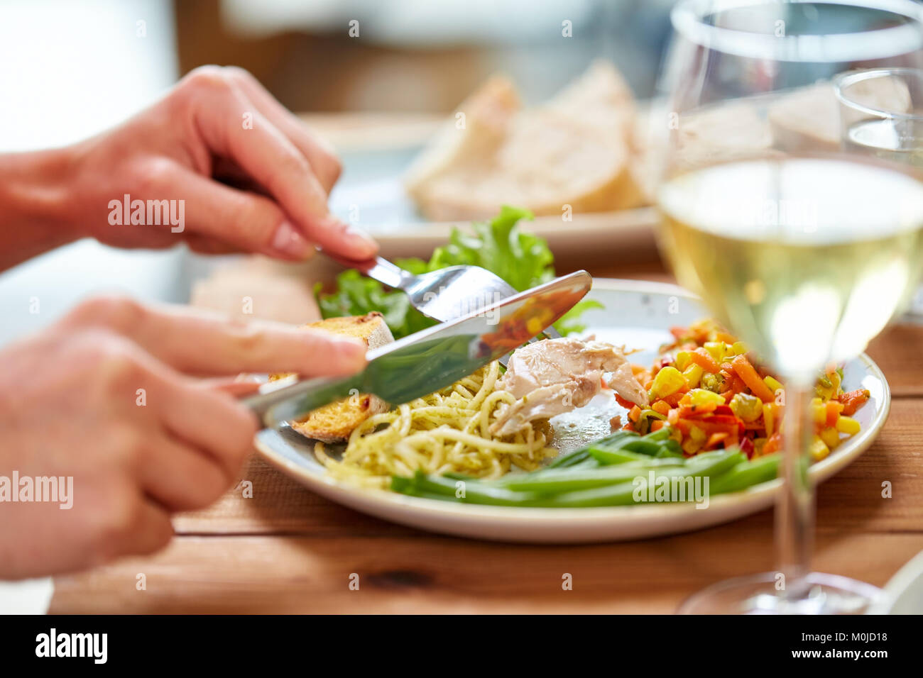 Female eating meat hi-res stock photography and images - Alamy
