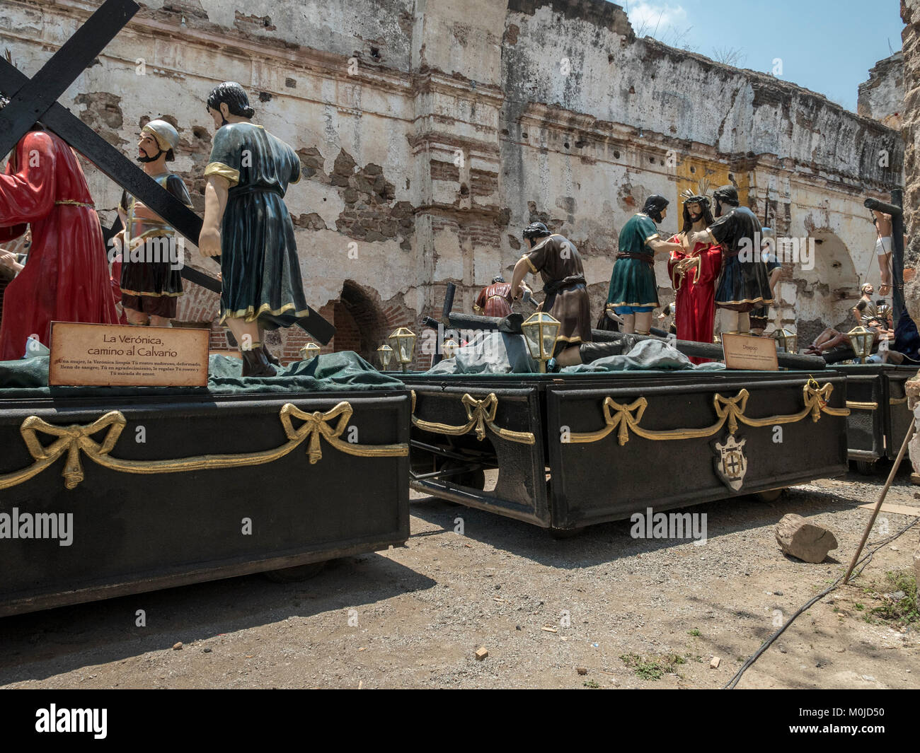 Religious Float Depicts Christ On The Way To Calvary Used During Holy ...