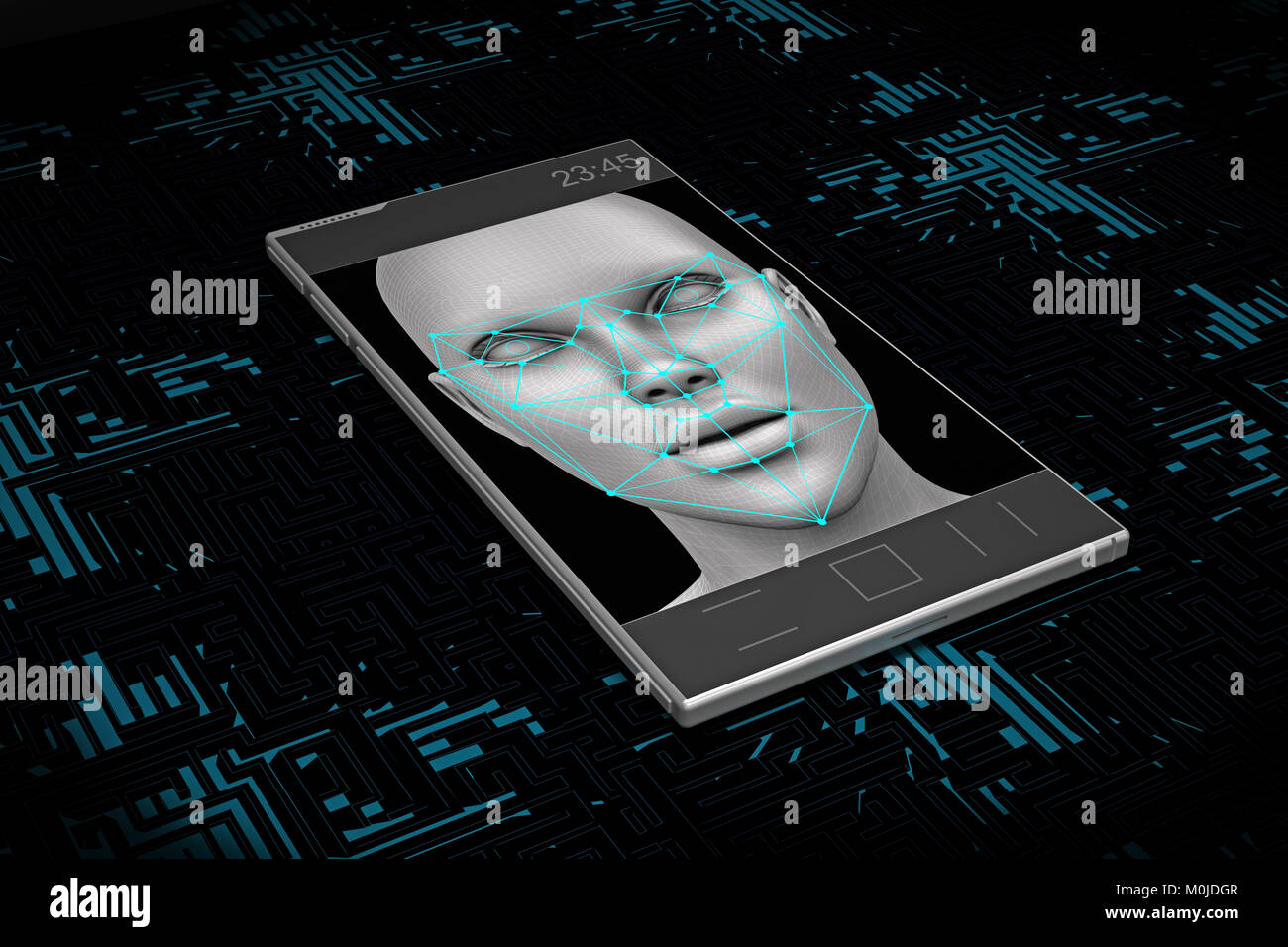 Face recognition screen hi-res stock photography and images - Alamy