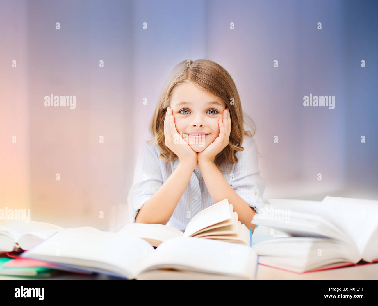 student girl reading book Stock Photo - Alamy