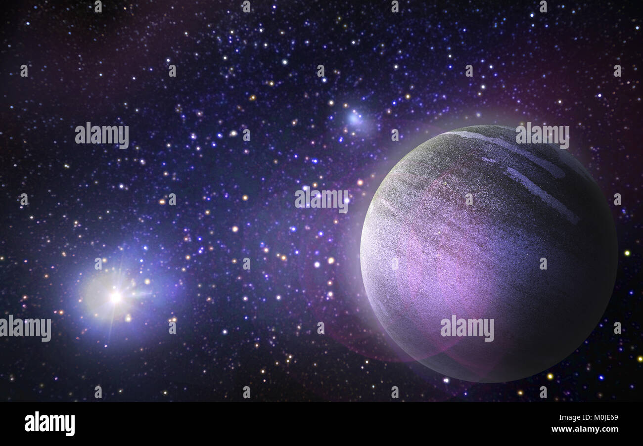 planet and stars in space Stock Photo - Alamy