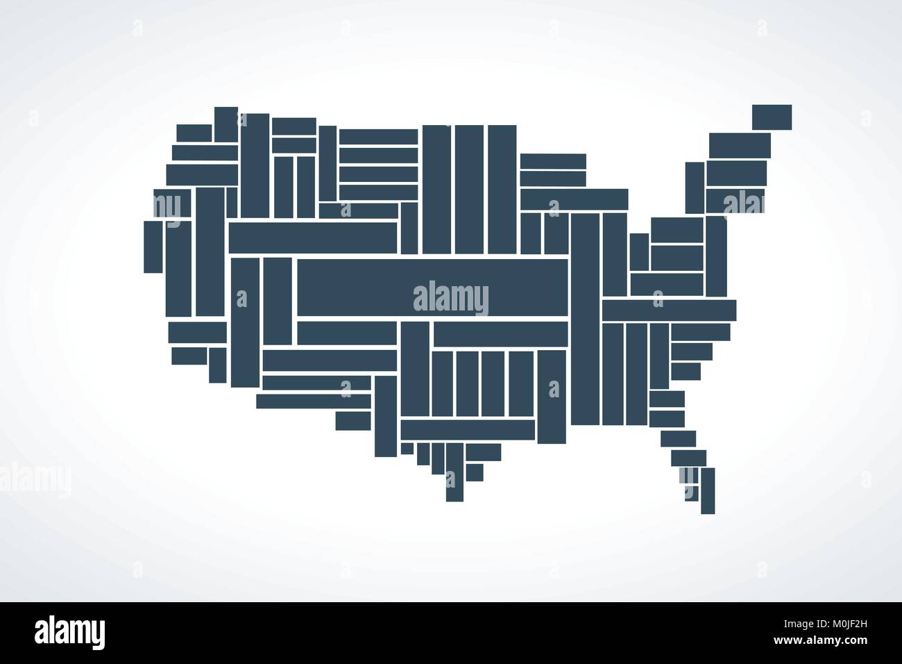United States Map made by rectangles. Vector Illustration Stock Vector ...