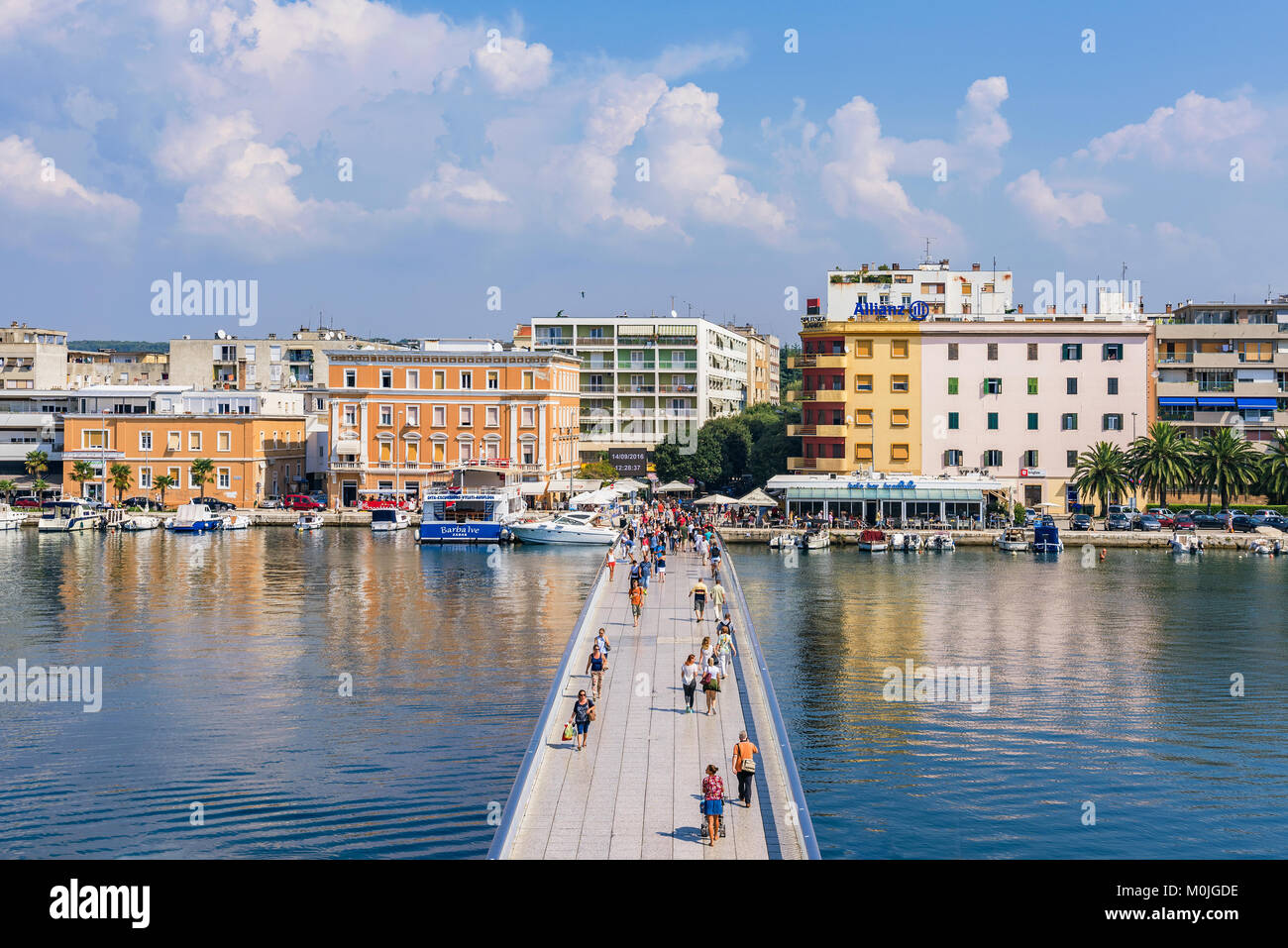 ZADAR, CROATIA - SEPTEMBER 14: View of the Zadar waterfront ...