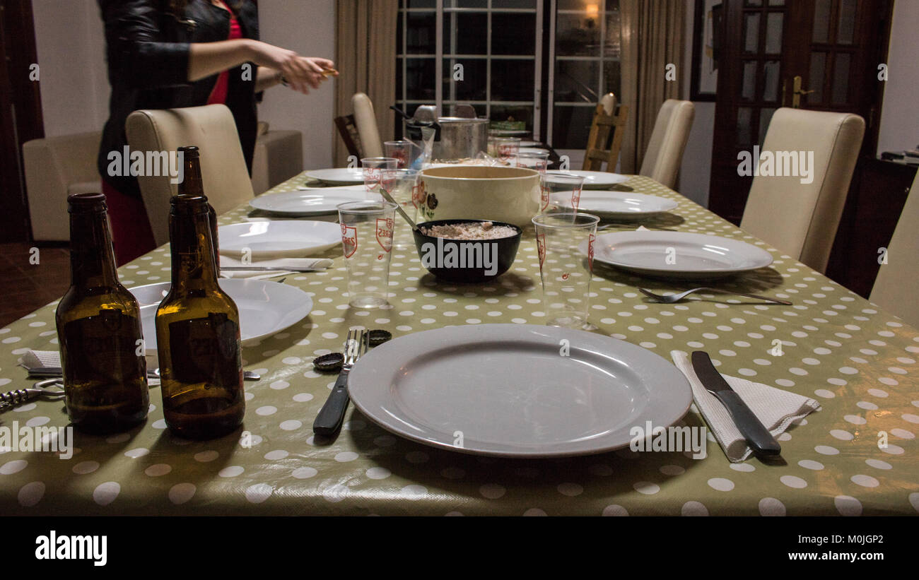 Empty Dinner Table Clipart