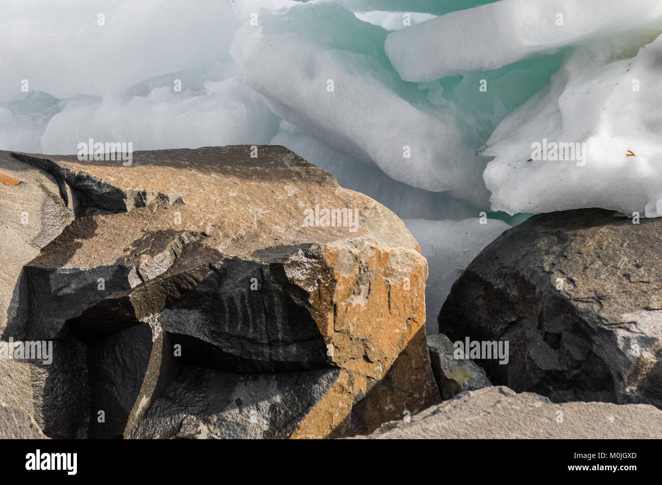 detial of ice and rocks Stock Photo - Alamy