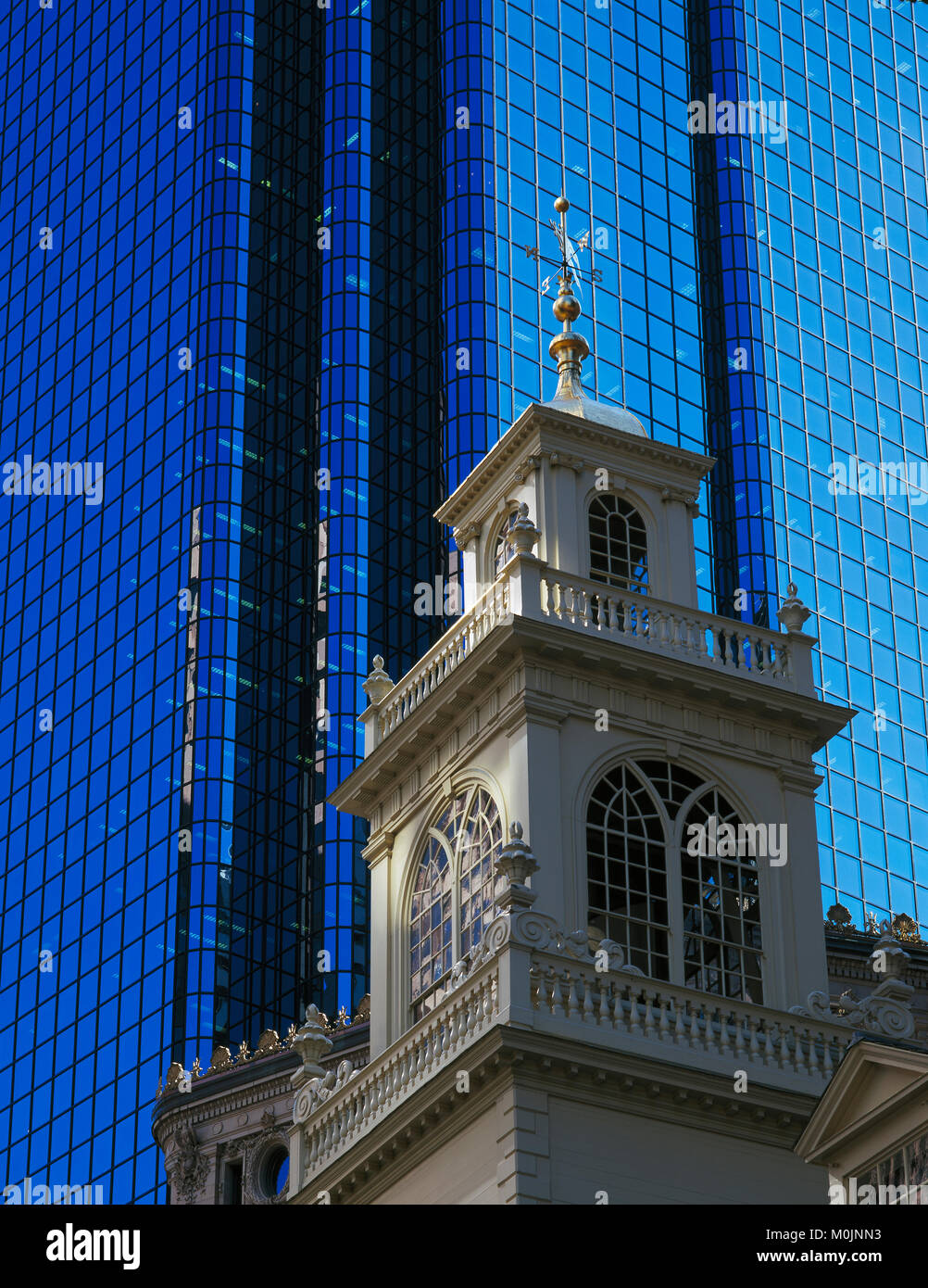 Trinity Church and the Hancock Tower, Boston, Massachusetts, USA Stock ...