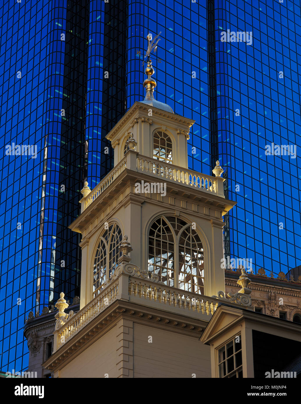 Trinity Church and the Hancock Tower, Boston, Massachusetts, USA Stock ...