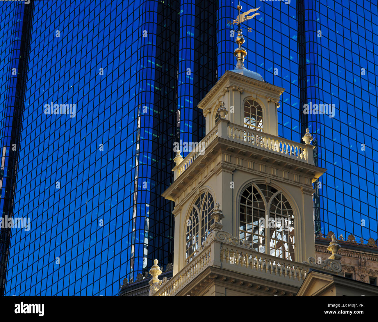 Trinity Church and the Hancock Tower, Boston, Massachusetts, USA Stock ...