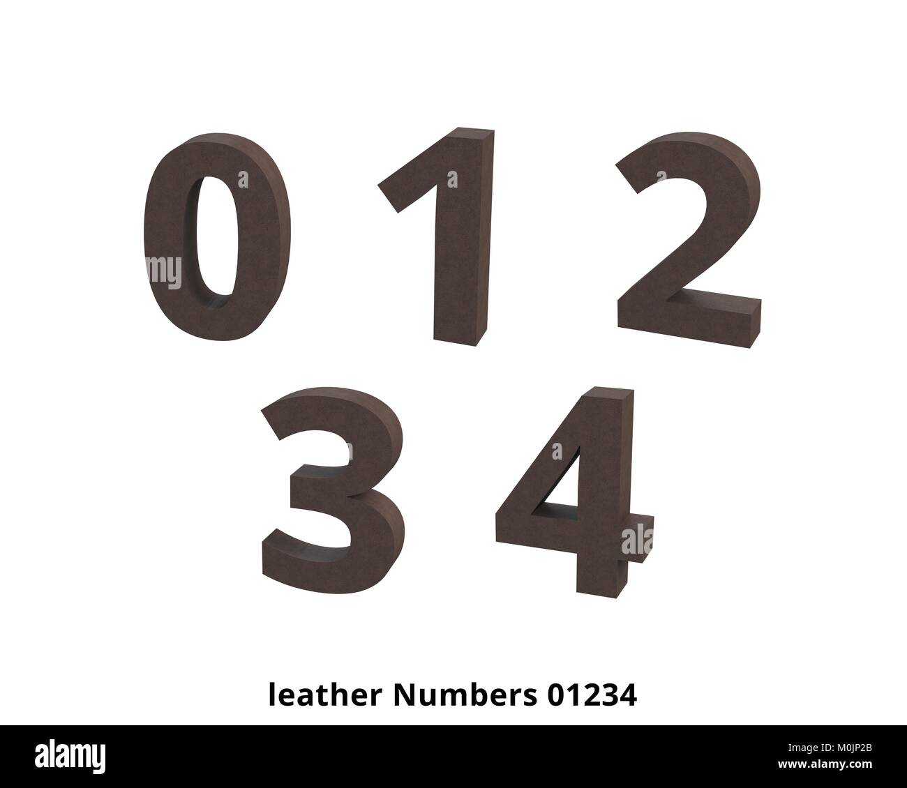 Font leather numbers 3D Stock Photo - Alamy