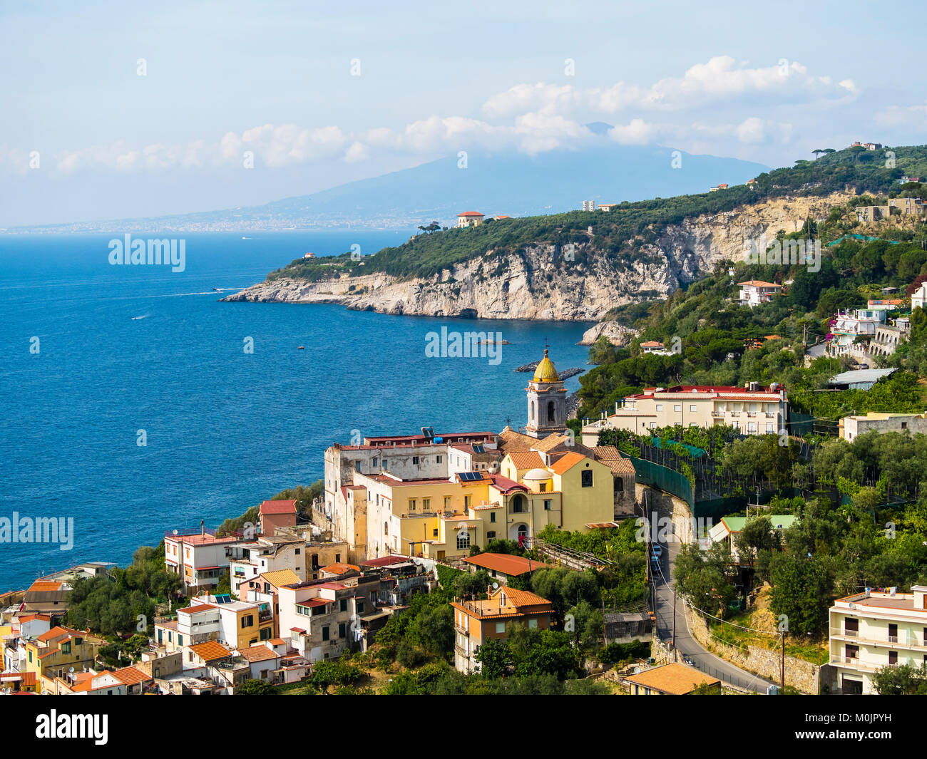 View of Massa Lubrense and the Cathedral, Santa Maria delle Grazie ...