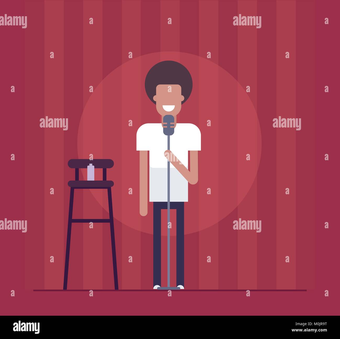 Man performing - modern flat design style isolated illustration Stock ...