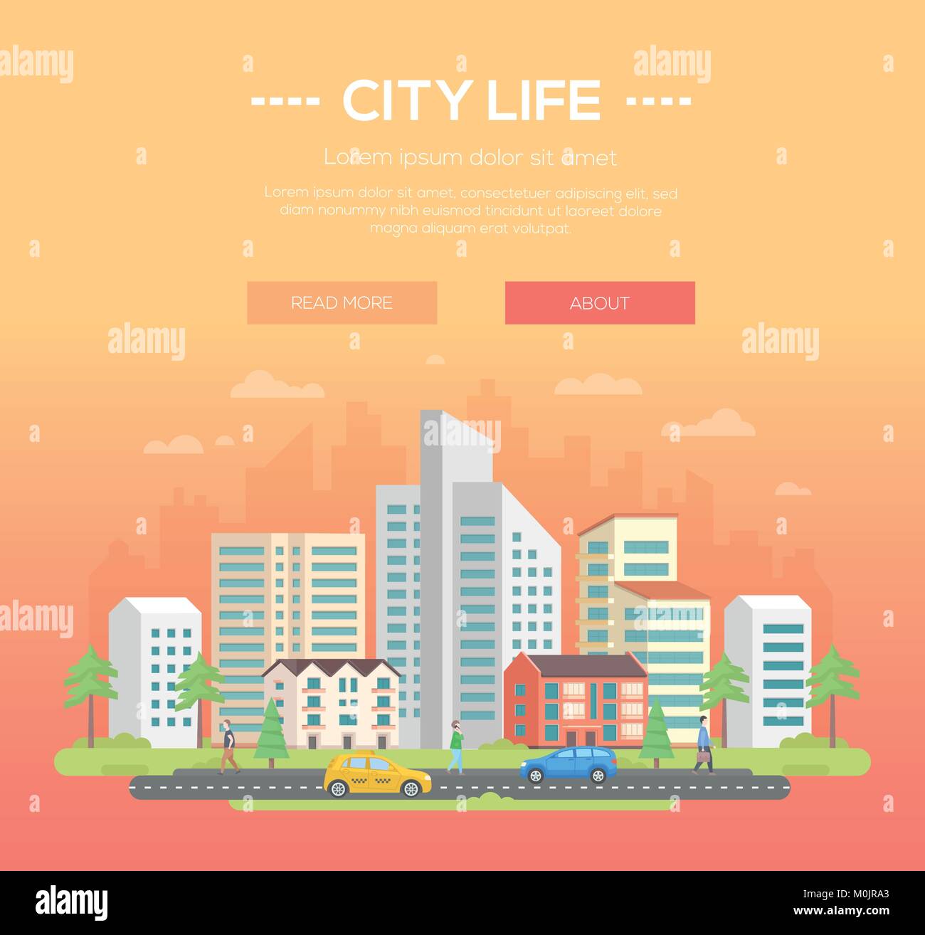 Modern life vector hi-res stock photography and images - Alamy