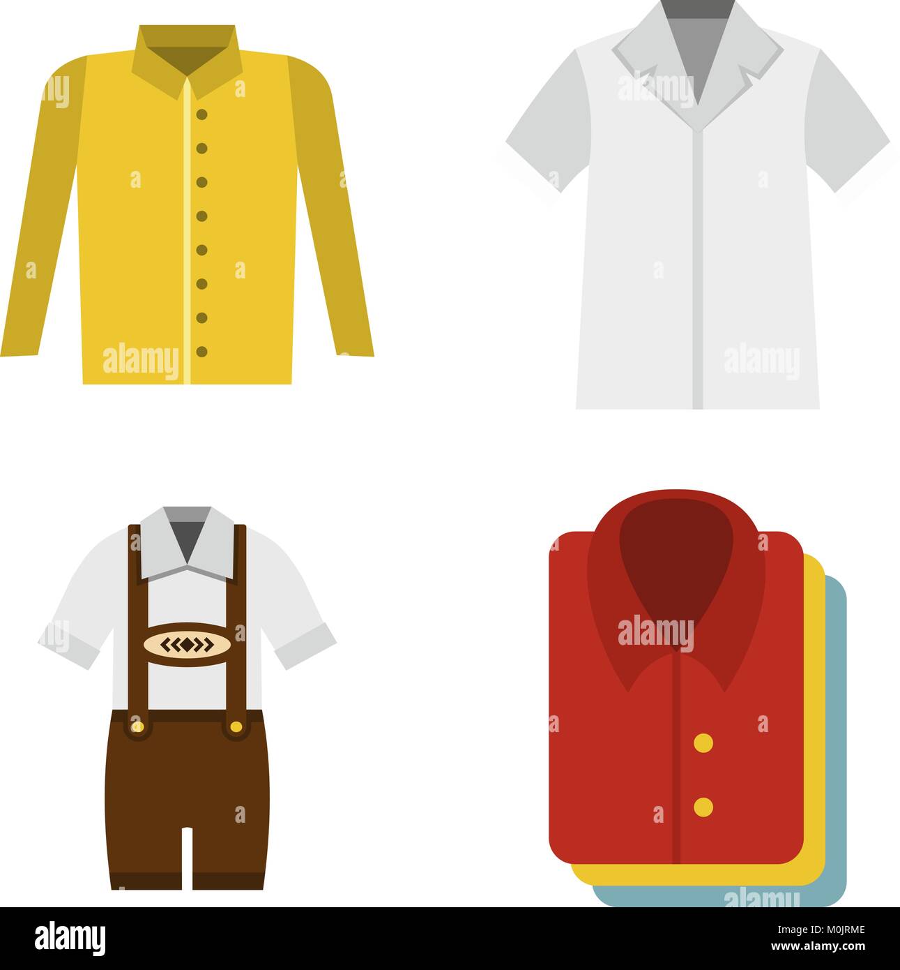 Shirt icon set, flat style Stock Vector Image & Art - Alamy