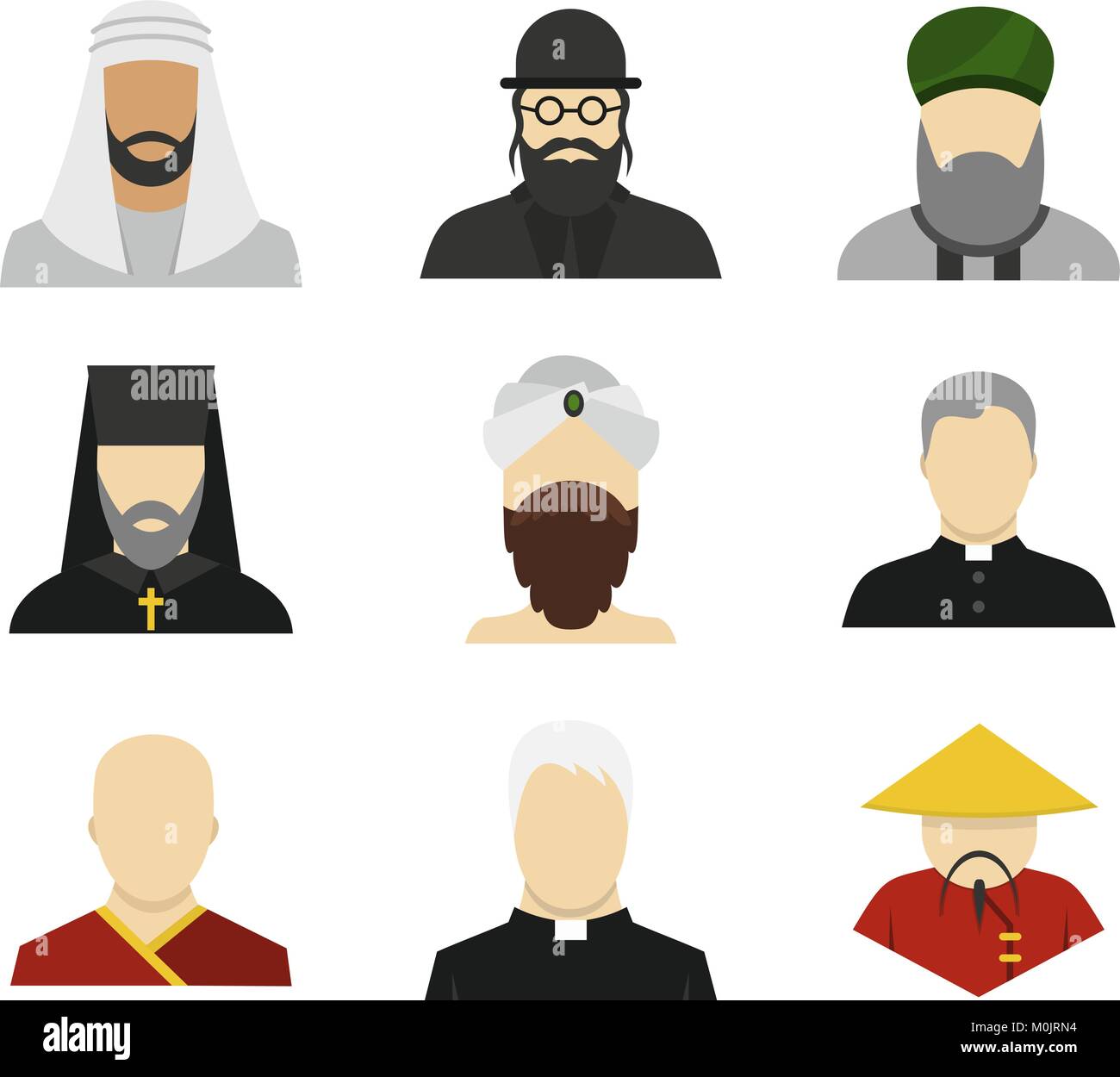 Religious people icon set, flat style Stock Vector Image & Art - Alamy