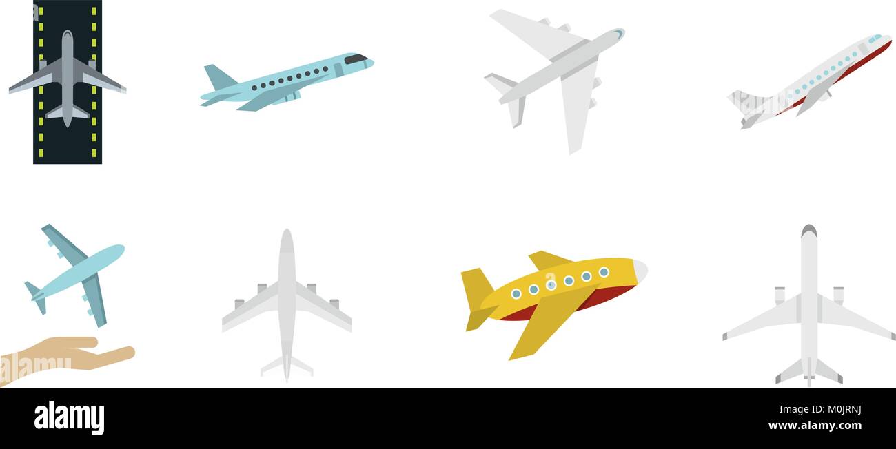 Airbus icon set, flat style Stock Vector Image & Art - Alamy