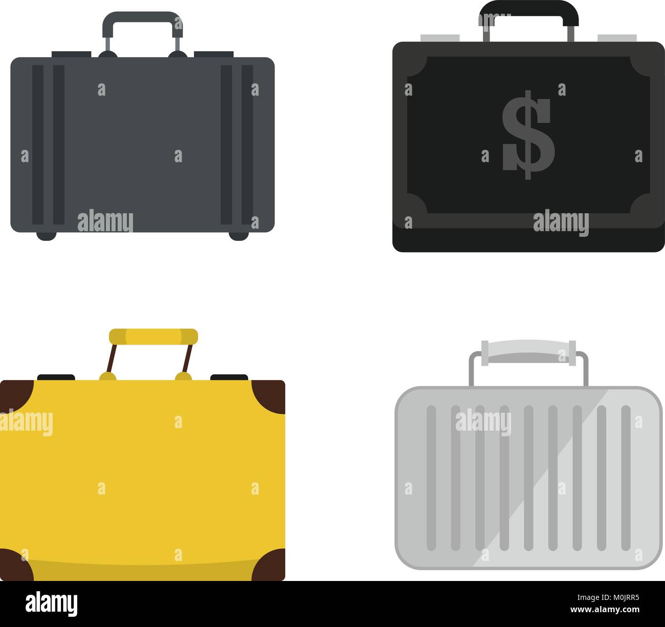 Business case icon set, flat style Stock Vector Image & Art - Alamy