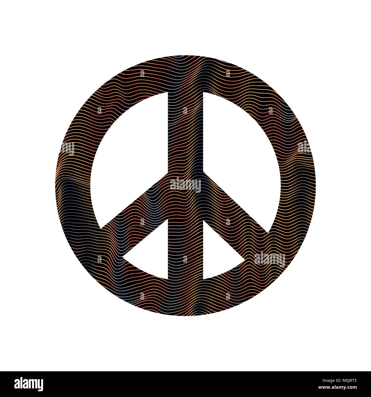 Colored Pacifist Sign Stock Vector Image & Art - Alamy