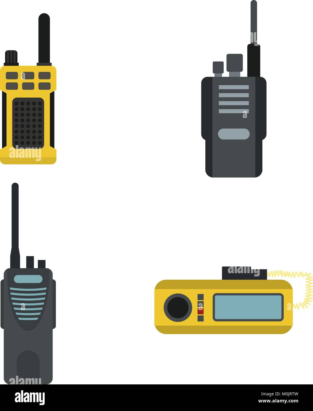 Portable radio icon set, flat style Stock Vector Image & Art - Alamy