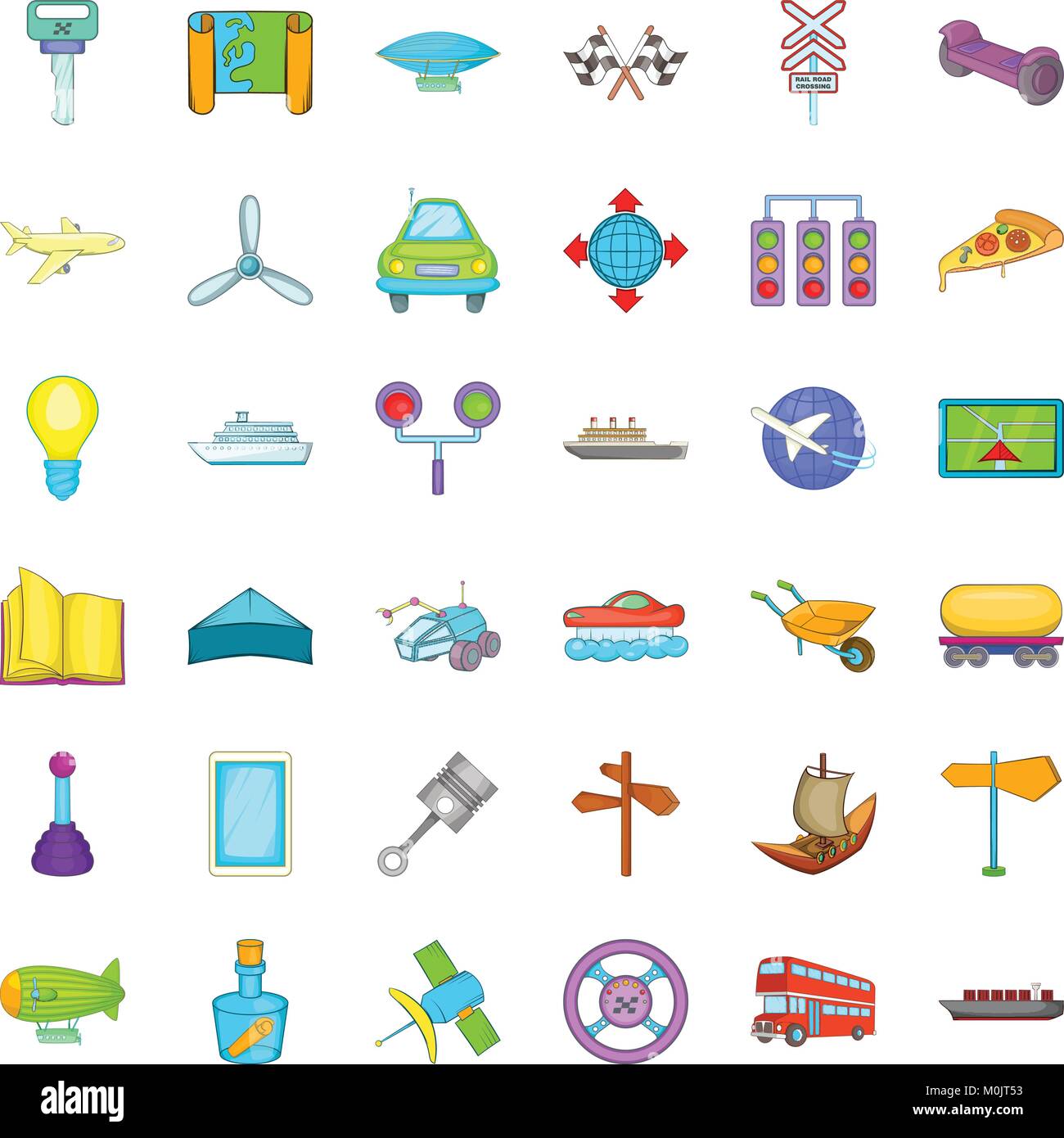 Delivery icons set, cartoon style Stock Vector Image & Art - Alamy