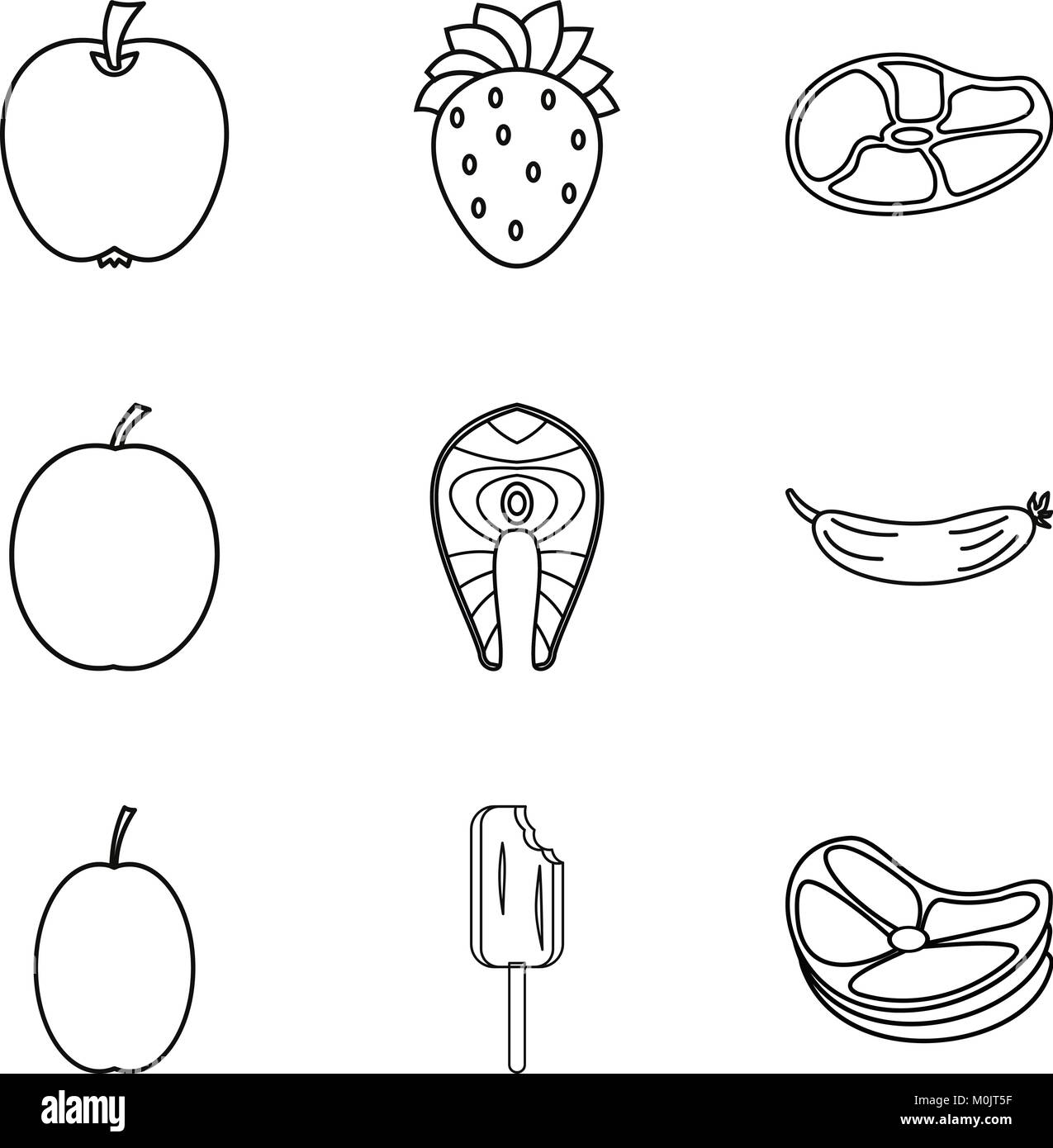 Intake icons set, outline style Stock Vector Image & Art - Alamy