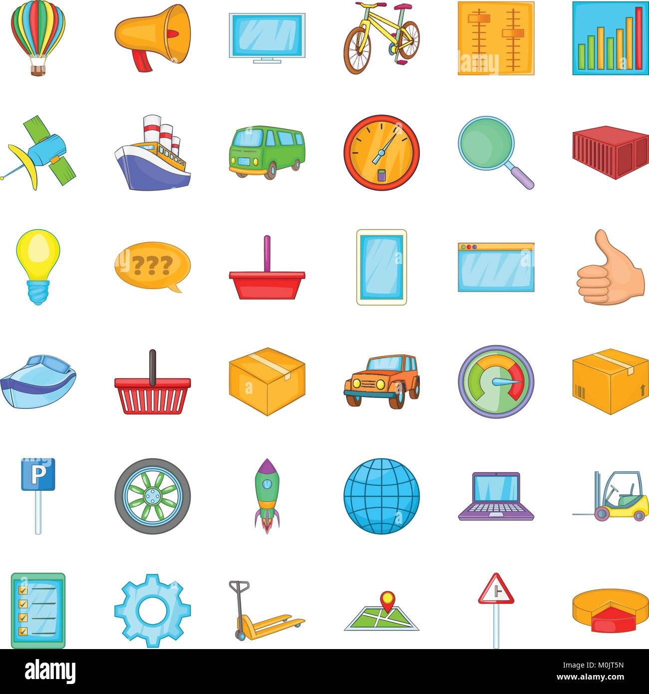 Ordering icons set, cartoon style Stock Vector Image & Art - Alamy