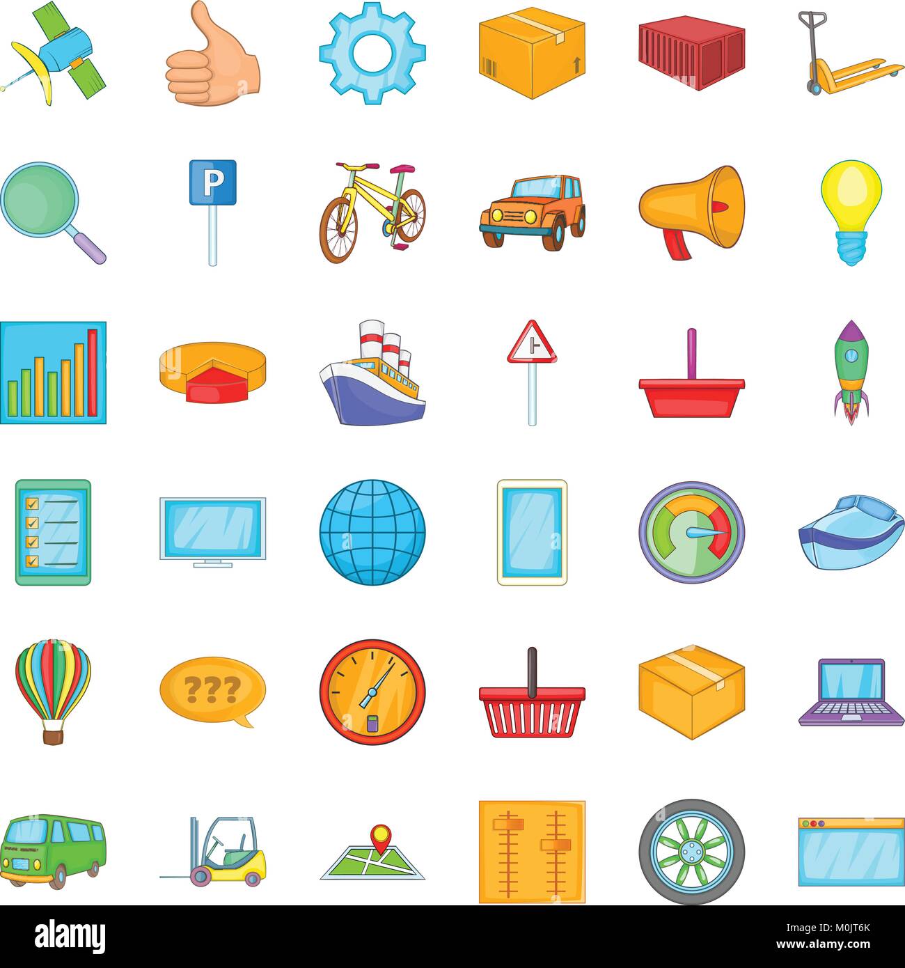 Acquisition icons set, cartoon style Stock Vector Image & Art - Alamy