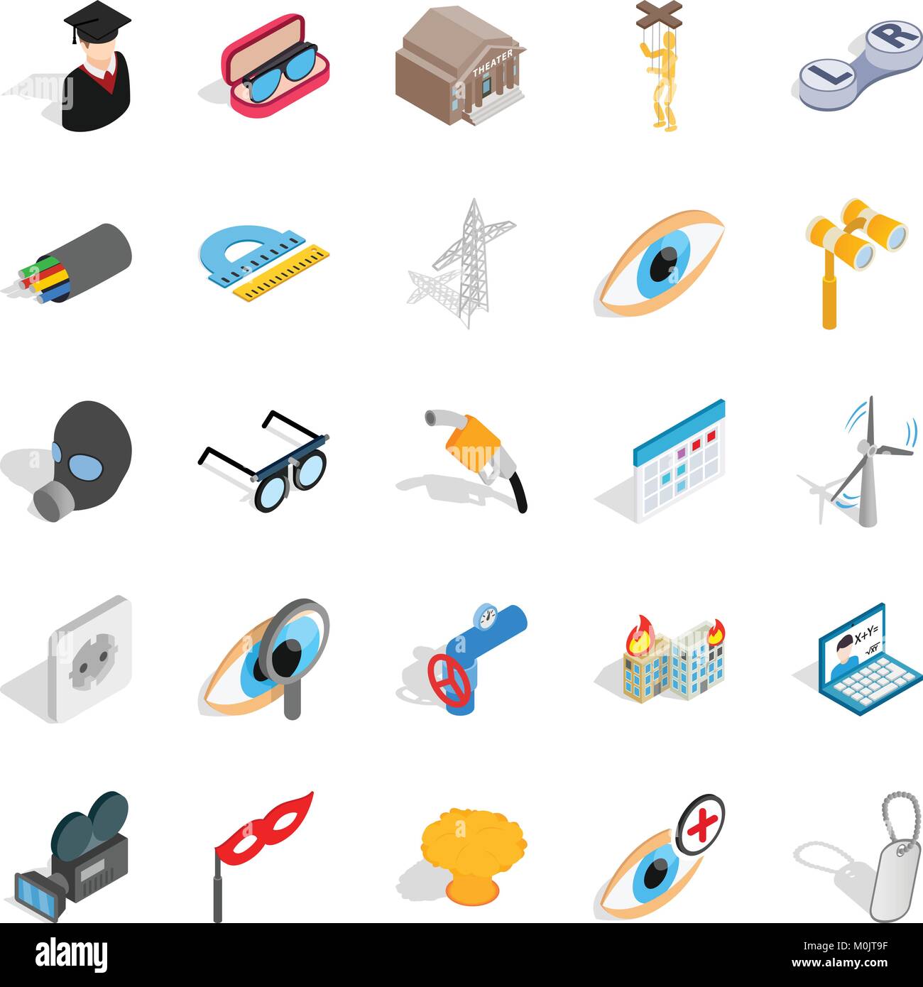 Lease icons set, isometric style Stock Vector Image & Art - Alamy