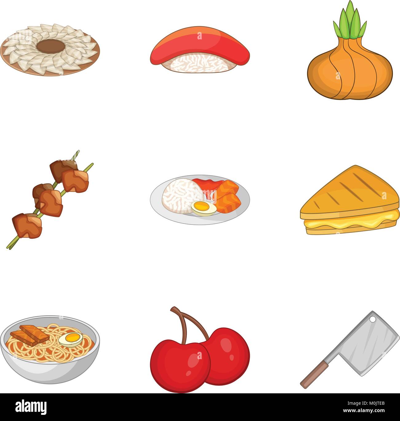 Cuisine icons set, cartoon style Stock Vector Image & Art - Alamy