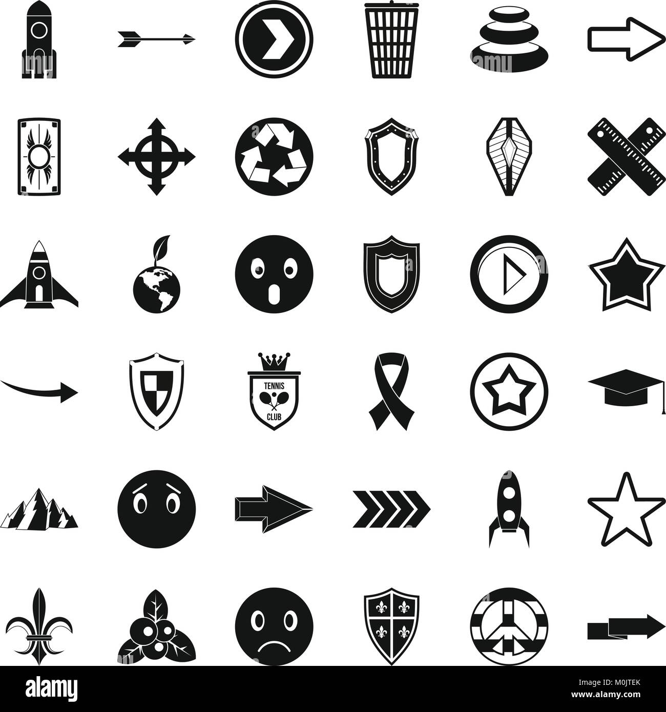 Brand name icons set, simple style Stock Vector Image & Art - Alamy