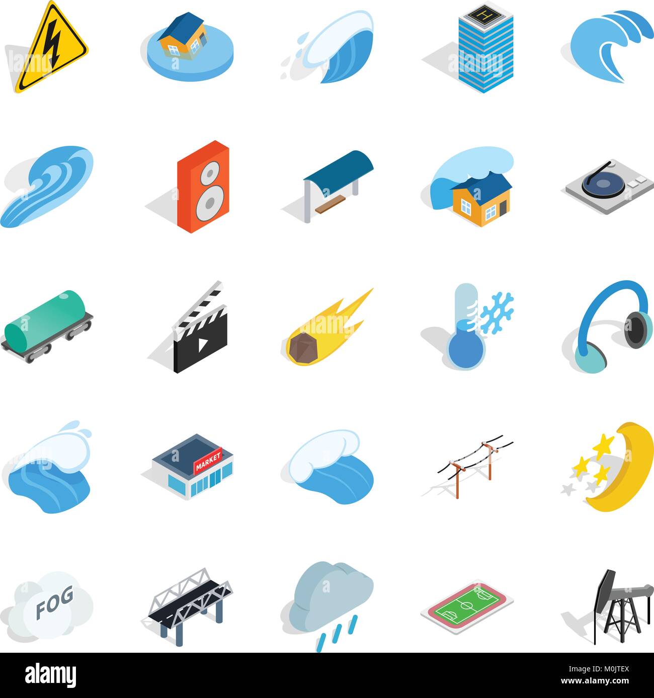 Might icons set, isometric style Stock Vector Image & Art - Alamy