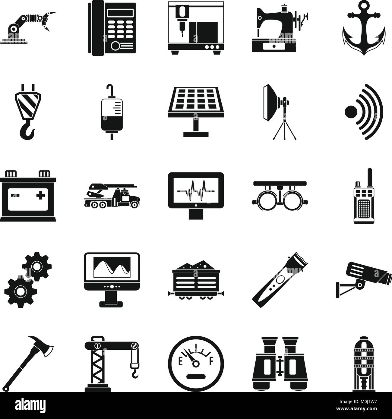 Equipment icons set, simple style Stock Vector Image & Art - Alamy