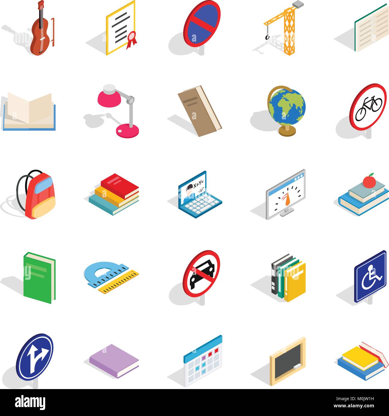 Exam preparation icons set, isometric style Stock Vector Image & Art ...