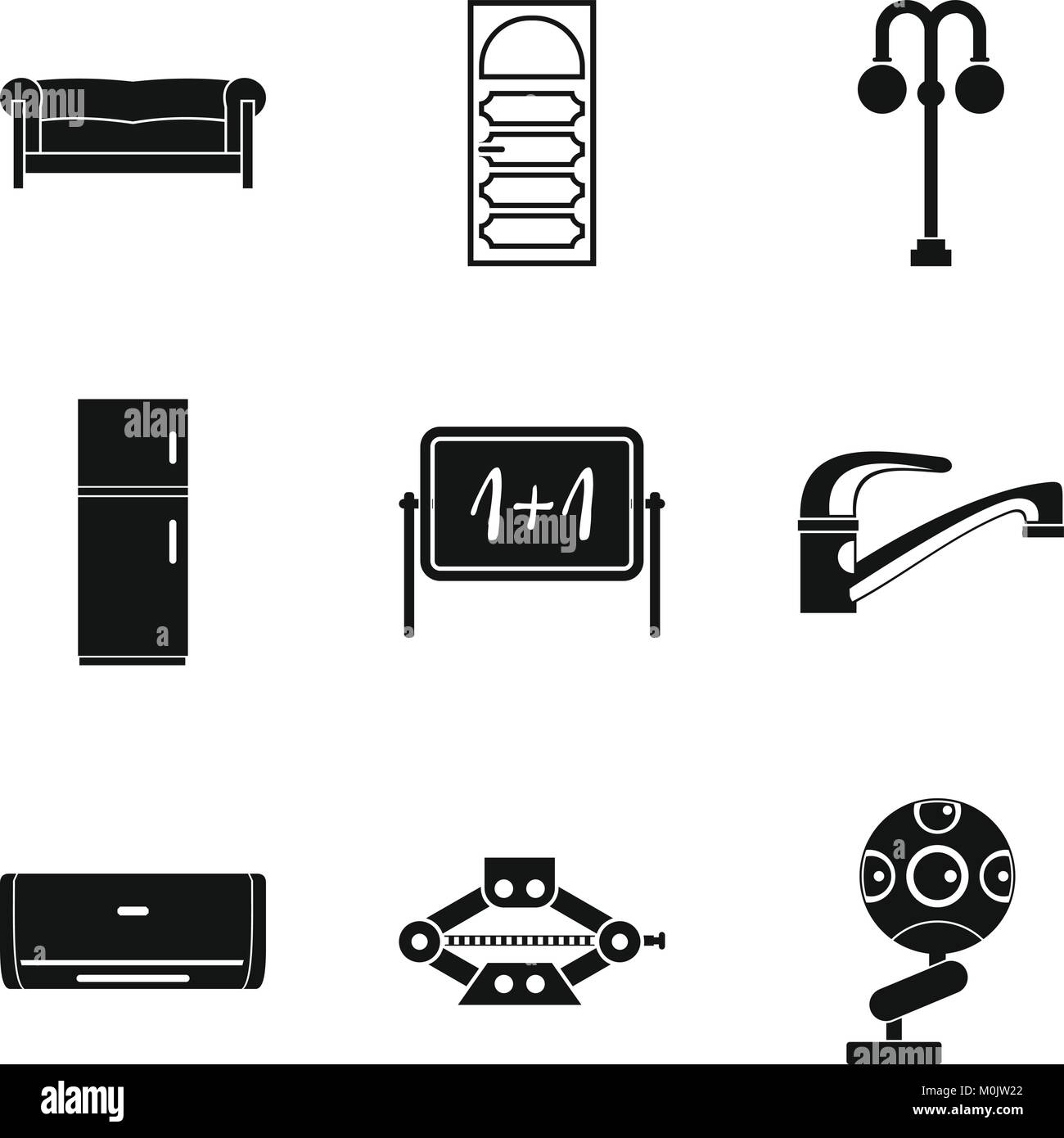 Furnishing icons set, simple style Stock Vector Image & Art - Alamy