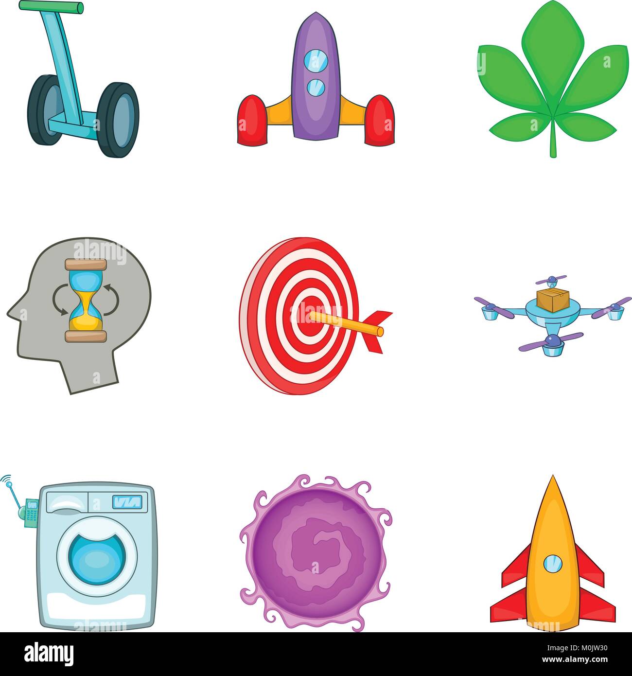 Future tech icons set, cartoon style Stock Vector Image & Art - Alamy