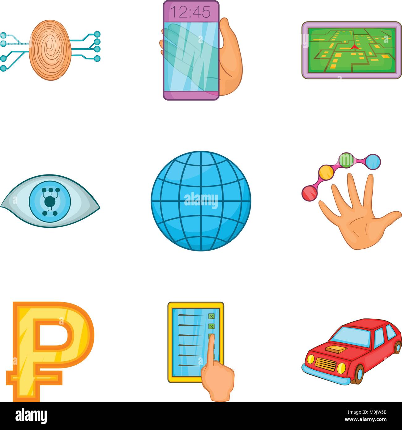 Cash game icons set, cartoon style Stock Vector Image & Art - Alamy