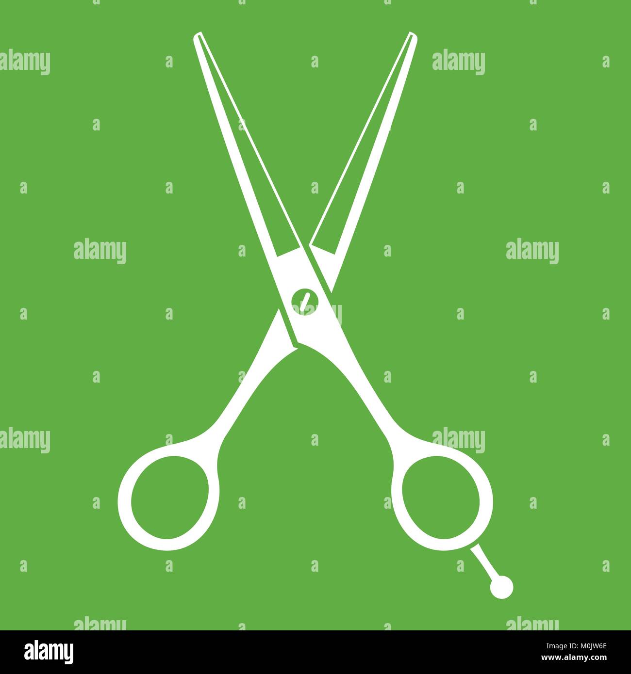 Scissors icon green Stock Vector Image & Art - Alamy
