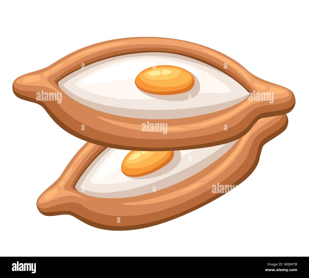 Cheese bread on white Stock Vector Images - Alamy