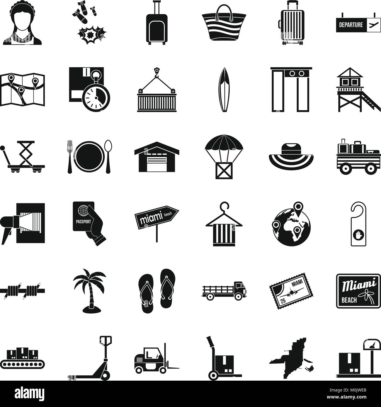 Handling icons set, simple style Stock Vector Image & Art - Alamy