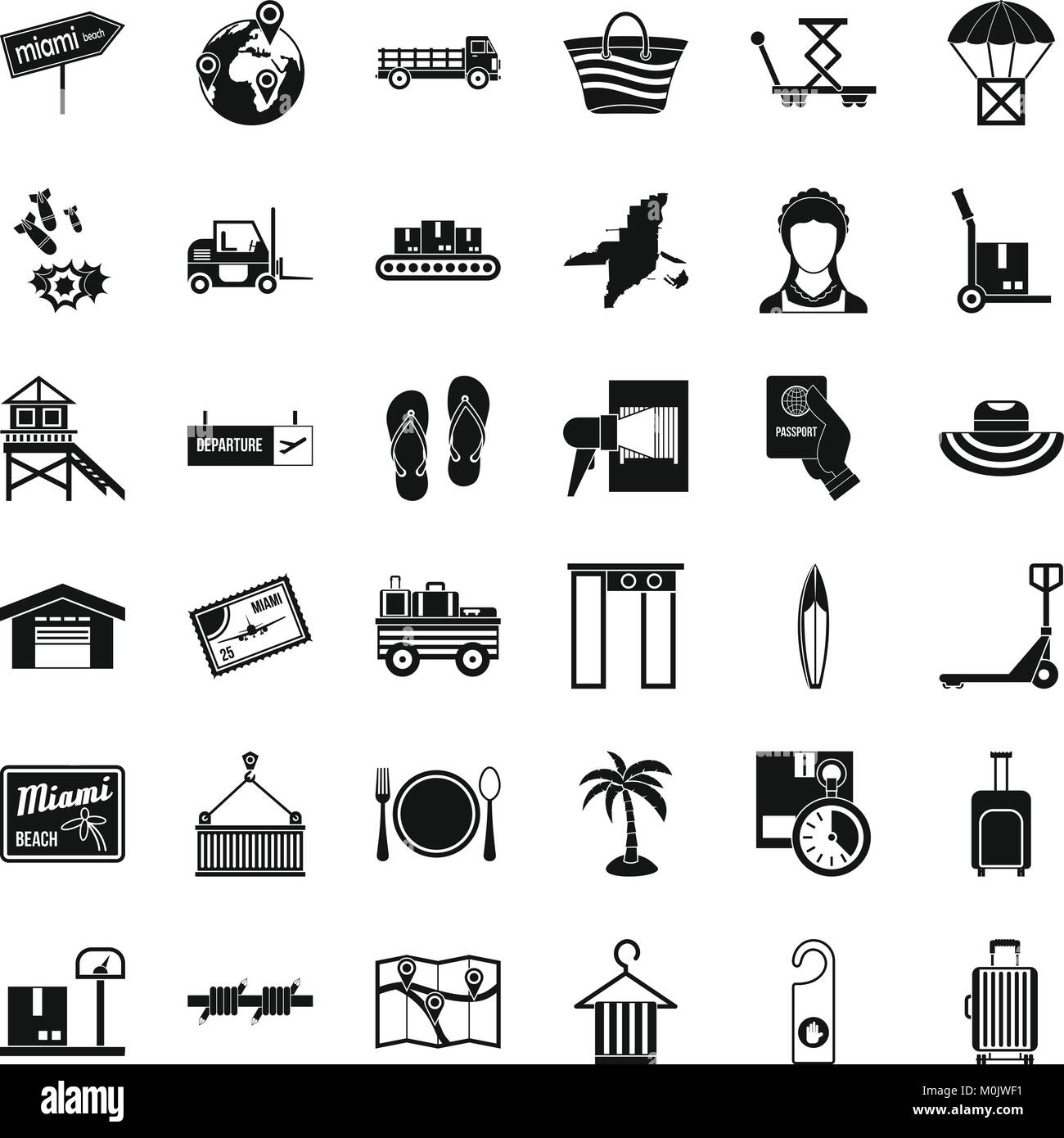 Conveyance icons set, simple style Stock Vector Image & Art - Alamy