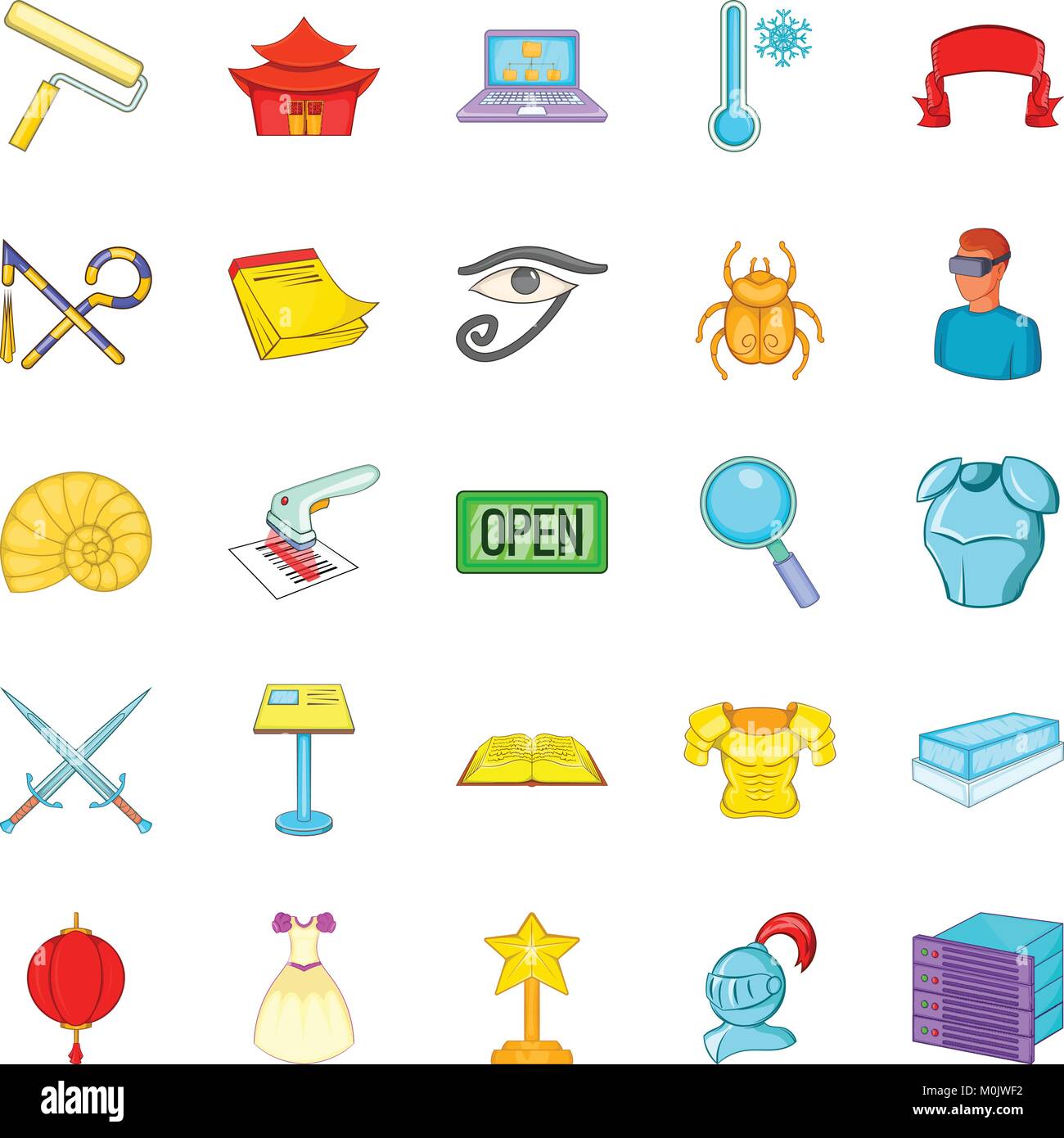 Show icons set, cartoon style Stock Vector Image & Art - Alamy