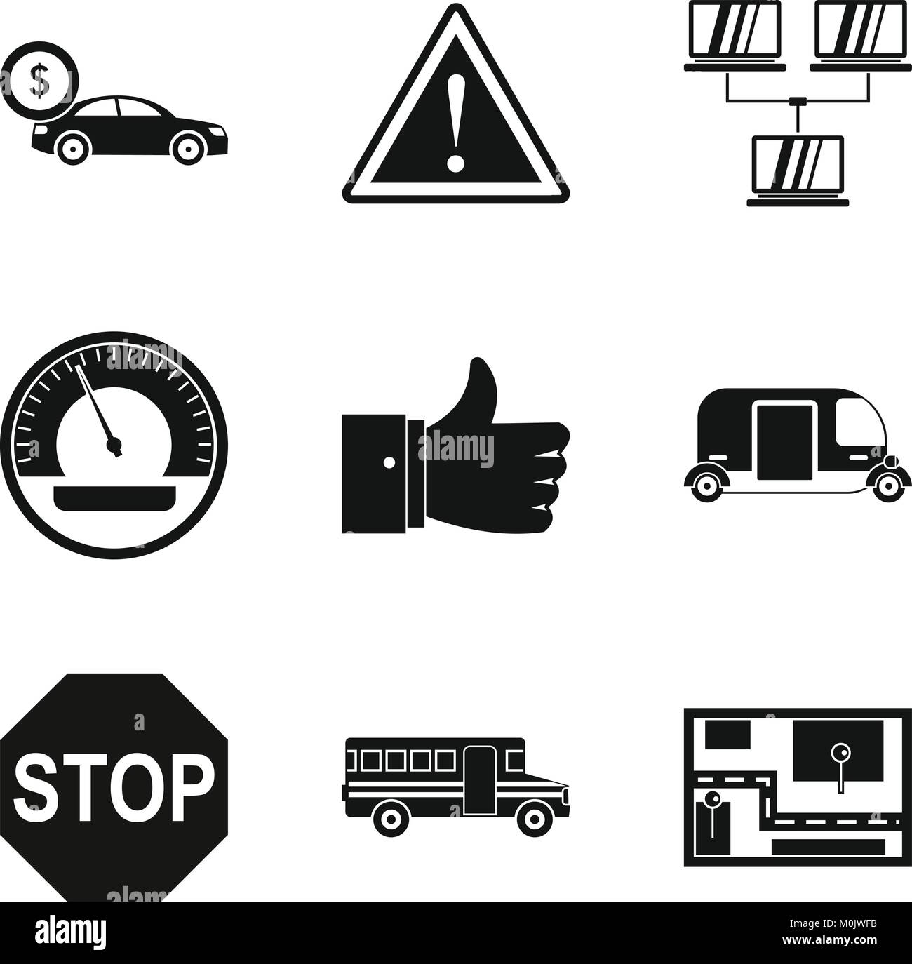 Refueling station icons set, simple style Stock Vector Image & Art - Alamy