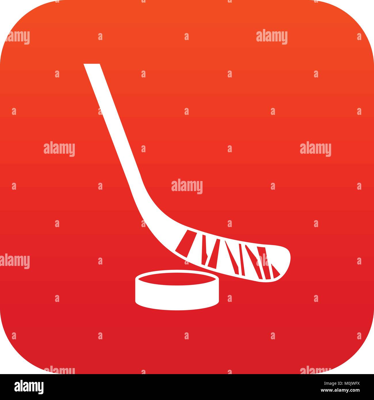 Stick and puck icon digital red Stock Vector Image & Art - Alamy