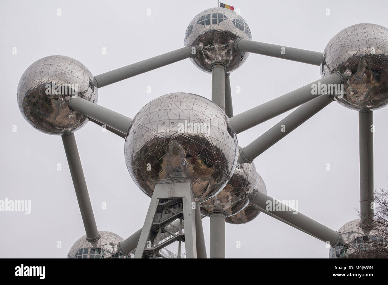 Detail of the Atomium structure in Brussels, Belgium Stock Photo - Alamy