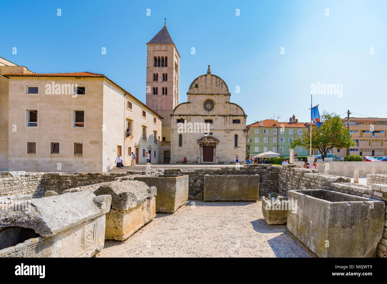 ZADAR, CROATIA - SEPTEMBER 14: View of Historic architecture and ...