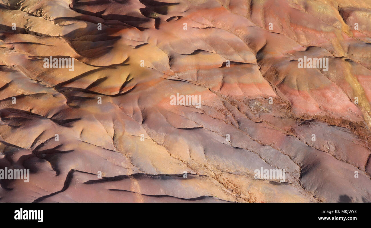 Aerial view of The Seven Coloured Earth(s) (AKA Terres des Sept ...