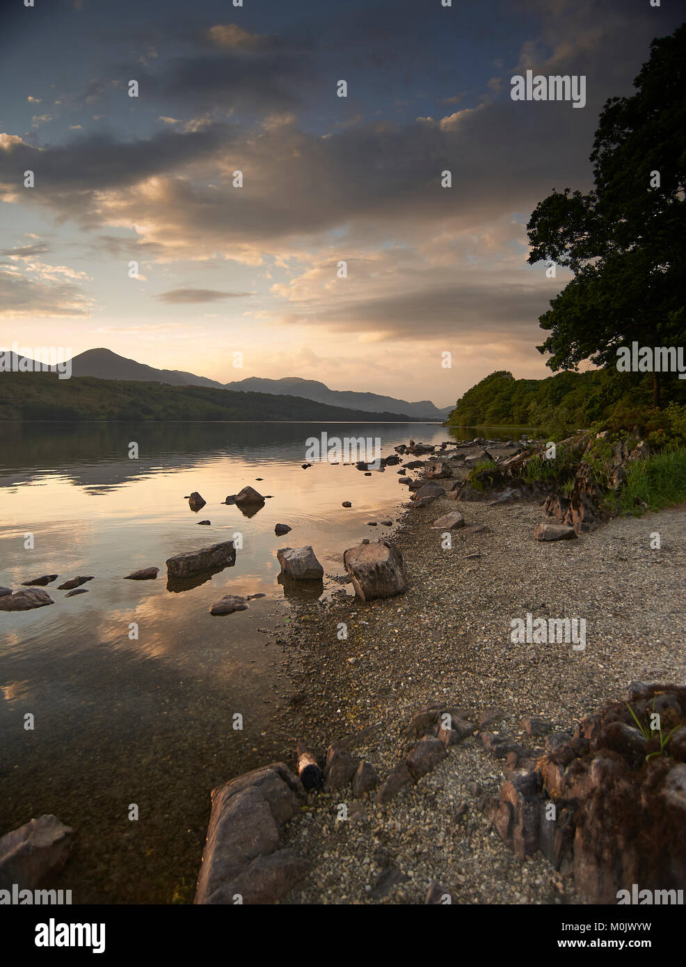 Sunset lake coniston jetty hi-res stock photography and images - Alamy