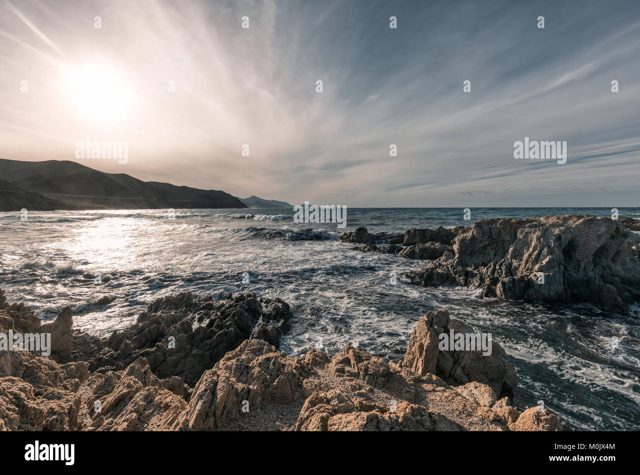 Sea rocks jagged rough hi-res stock photography and images - Alamy