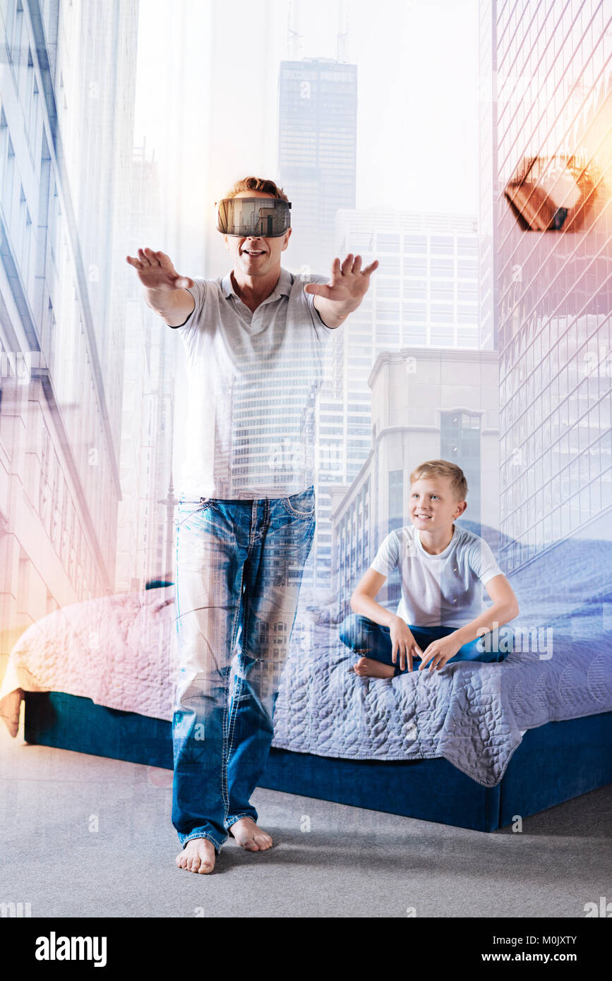 Happy male person looking forward Stock Photo - Alamy